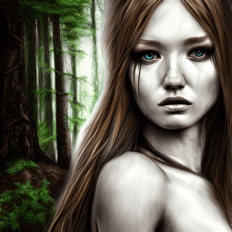 Huntress Nymph Sketch Forest · Creative Fabrica