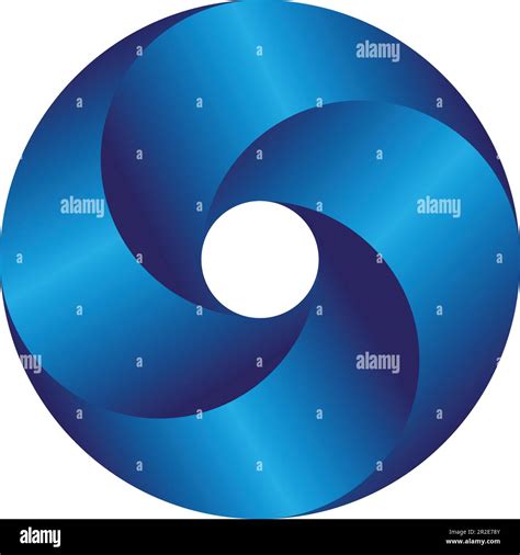 Creative Logo Design Blue Gradient Infinite Circular Shape Optical