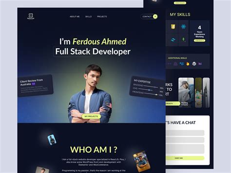 Website Developer Portfolio Ui Redesign By Shihab Ahmed On Dribbble