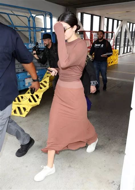 Kendall Jenner Goes Braless And Flashes Her Nipples In See Through Jumper As She Arrives At Lax