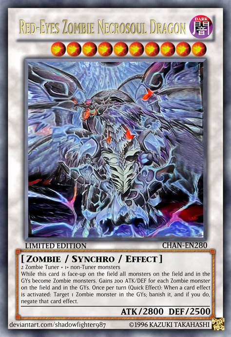 Red Eyes Zombie Necrosoul Dragon By Shadowfighter987 On Deviantart