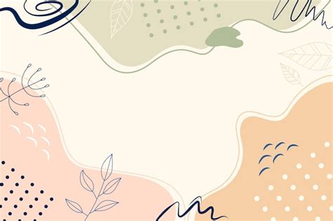 손으로 그린 최소한의 배경 무료 벡터