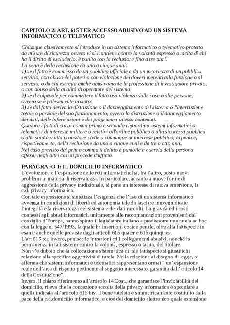 I Reati Informatici Rapporto Tra Reati Docsity