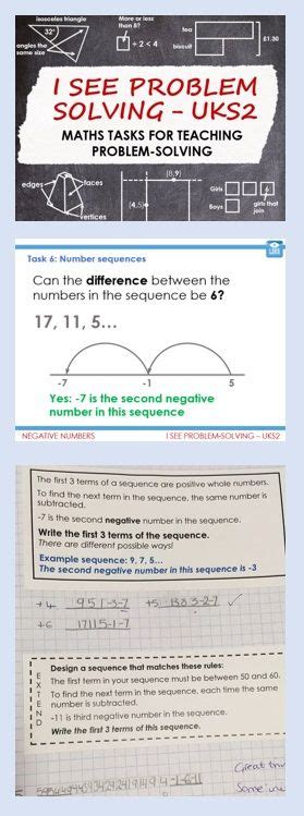 Learning To Problem Solve Number Sequences And Negative Numbers Problem Solving Negative