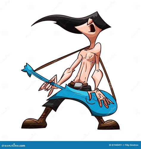 Cartoon Metal Musician 81940491