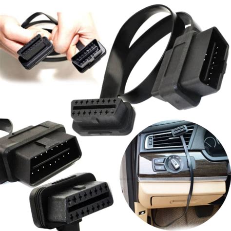 PRZEDŁUŻACZ KABEL OBD OBD2 II PŁASKI 16PIN 50CM TRÓJNIK ADAPTER ...