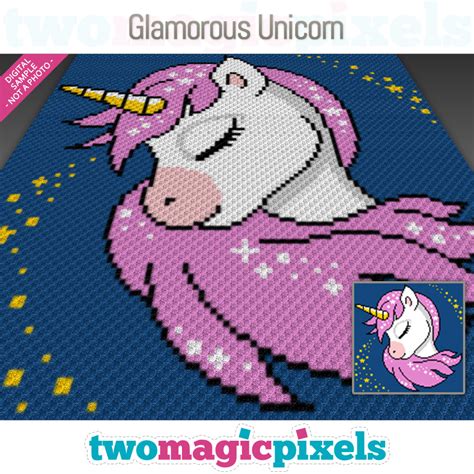 Glamorous Unicorn C2c Graph Sc Graph Cross Stitch Graph By Two Magic