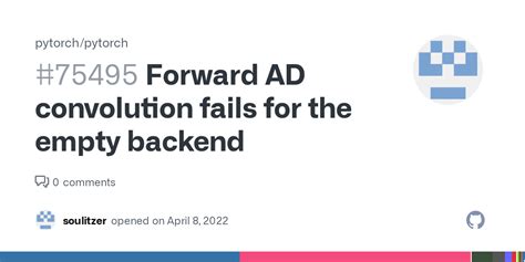 Forward Ad Convolution Fails For The Empty Backend · Issue 75495