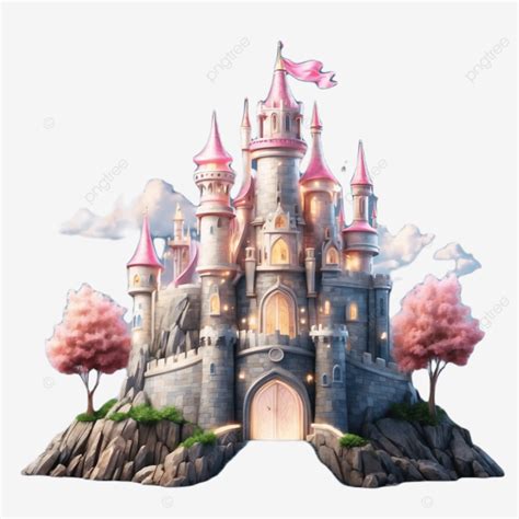 白色背景上的童話城堡 童話城堡 在白色背景上 城堡png去背圖片素材免費下載，免摳圖設計圖案下載 Pngtree