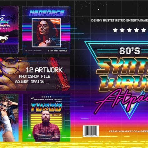 80s Synthwave Square Artpack