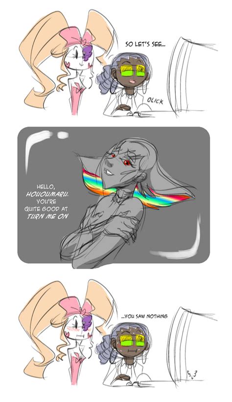 Safebooru I Blonde Hair Blush Comic Computer Dark Skin Dress