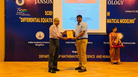 Science Academies Lecture Workshop On Differential Equations And Their Applications In