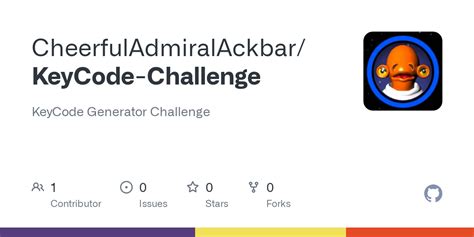 GitHub CheerfulAdmiralAckbar KeyCode Challenge KeyCode Generator