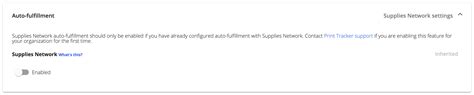 Supplies Network Print Tracker Documentation