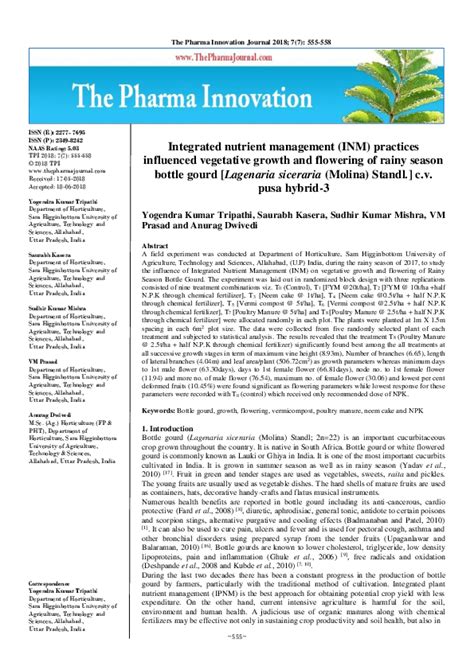 Pdf Integrated Nutrient Management Inm Practices Influenced