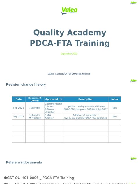 Gst Qu H01 0006 B02 Pdca Fta Training Pdf