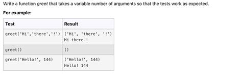 Solved Write A Function Greet That Takes A Variable Number Chegg Com