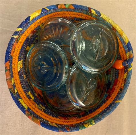 7 Antique Glass Canning Jar Lids Green Variety Design For Wire Bail