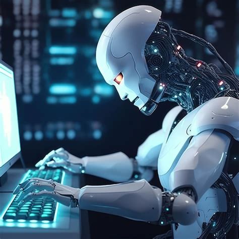 Premium Ai Image Robot Virtual Assistant Robot Writing A Robot