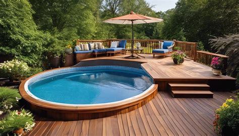 Cost Effective Backyard Above Ground Pool Deck Ideas