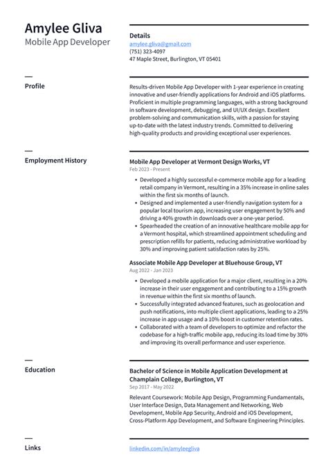 Pinterest Mobile App Developer Resume Examples ResumeCat