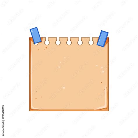 Memo Pinned Paper Notes Cartoon Important Task Organize Memory