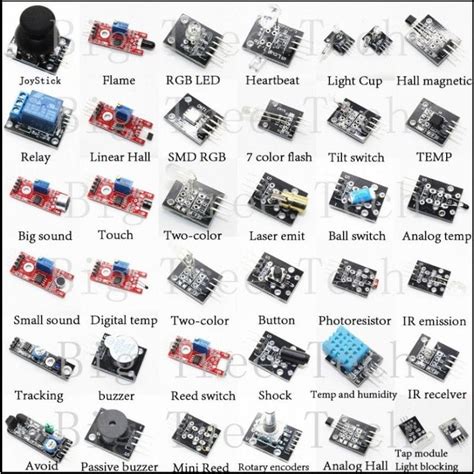 Kit 37 Sensores Para Arduino SKU 502G1 HUBOT