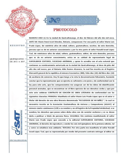 Contrato De Edición Pdf Publicación Libros