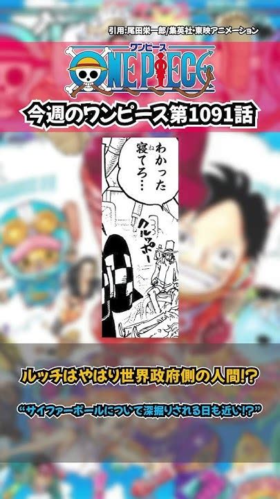 【1091話】ルッチはやっぱり小物？ ワンピース Onepiece ワンピース考察 ワンピース最新話 今週のワンピ Short