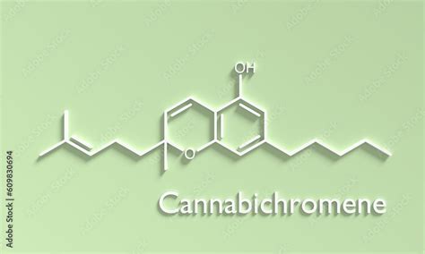 Cannabichromene Or Cbc Molecular Structural Chemical Formula
