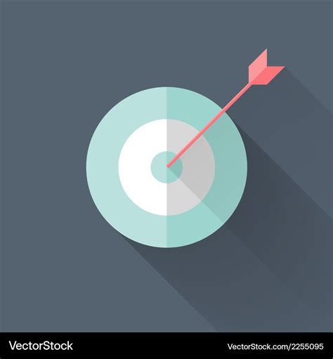 Flat Target Icon Royalty Free Vector Image VectorStock