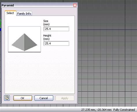 Solved Inventor 2011 Creating A Pyramid Shape Autodesk Community