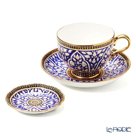 Elegant Blue Lotus Tea Cup And Saucer Set