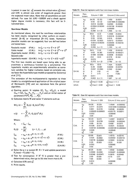 Testing For Linearity In Retention Time Carbon Number Plots For N Alkanes Pdf