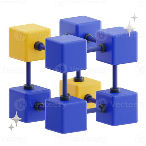 Blockchain 3d Illustration 21014318 Png