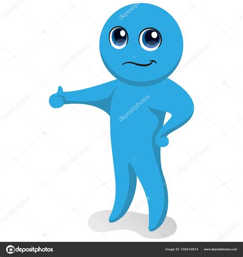 Maskottchen Illustration Blauer Farbe Mit Juwelenpose Korrekt Ideal Für
