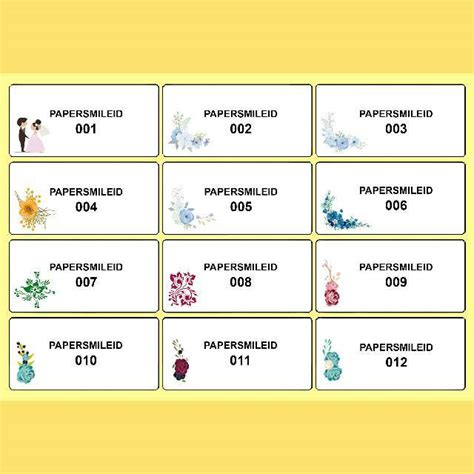 Cetak Print Label Undangan No 103 Motif Shopee Indonesia