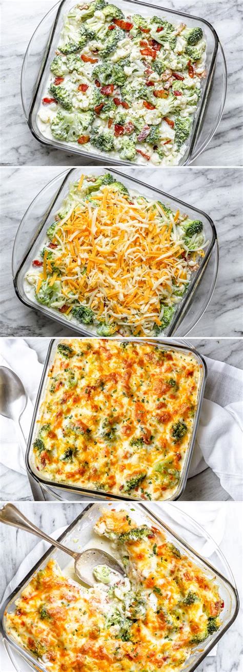 Loaded Cauliflower Broccoli Casserole Recipe Eatwell101