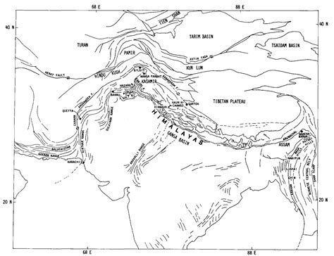 Major Structural Trends And The Fault Zones In The Region
