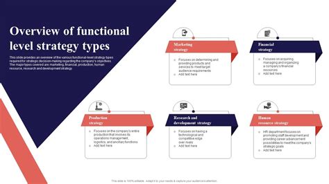Overview Of Functional Level Strategy Types Organization Function