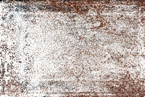 Abstract Rust Texture Dust Particle And Rusty Grain On White Background Dirt Overlay Or Screen