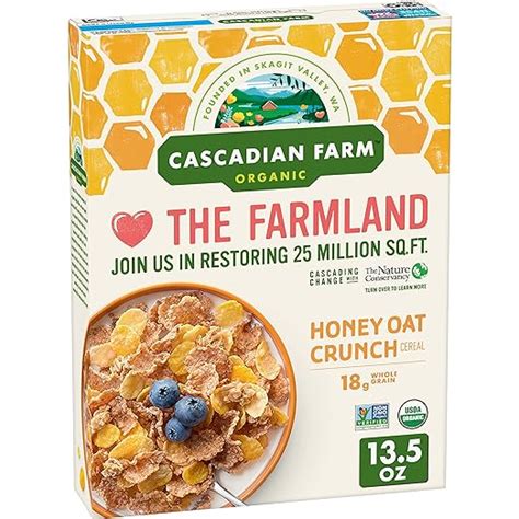 Cascadian Farm Organic Honey Crunch Oat Cereal 135 Oz