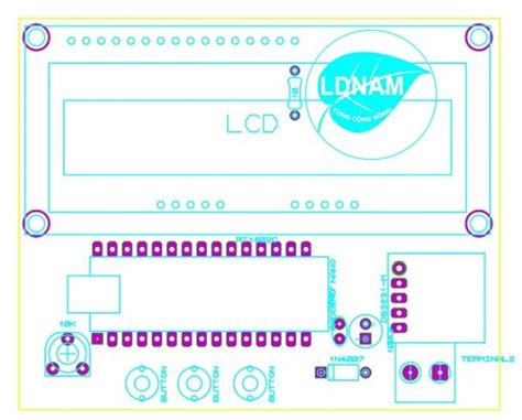 Bộ Linh Kiện Mạch In đồng Hồ Thời Gian Thực Arduino Hiển Thị Lcd