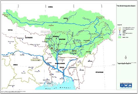 Brahmaputra River And Its Tributaries Map