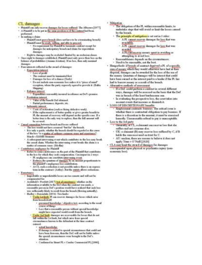 Contracts Usyd Lpab Exam Summary Sheets Studylast