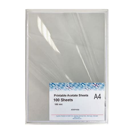 Searwhite A4 Clear Transcopy Acetate Sheets 100 Seawhite Of
