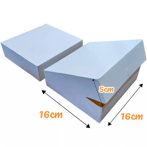 Boîte Pâtissière Carrée Blanche 16x5 cm Prix Imbattable La Cartonnerie