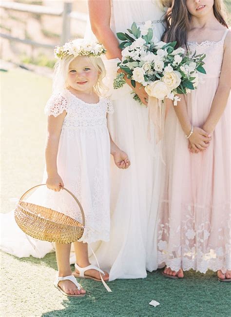 Lace Flower Girl Dress Rustic Flower Girl Dress Vintage Girl Etsy