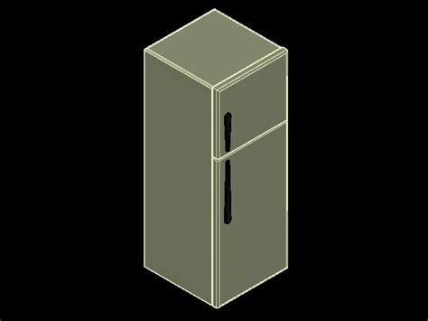 3d Fridge In Autocad Cad Download 367 98 Kb Bibliocad
