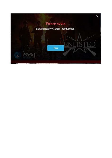 Solved Game Start Error Game Security Violation H Bug